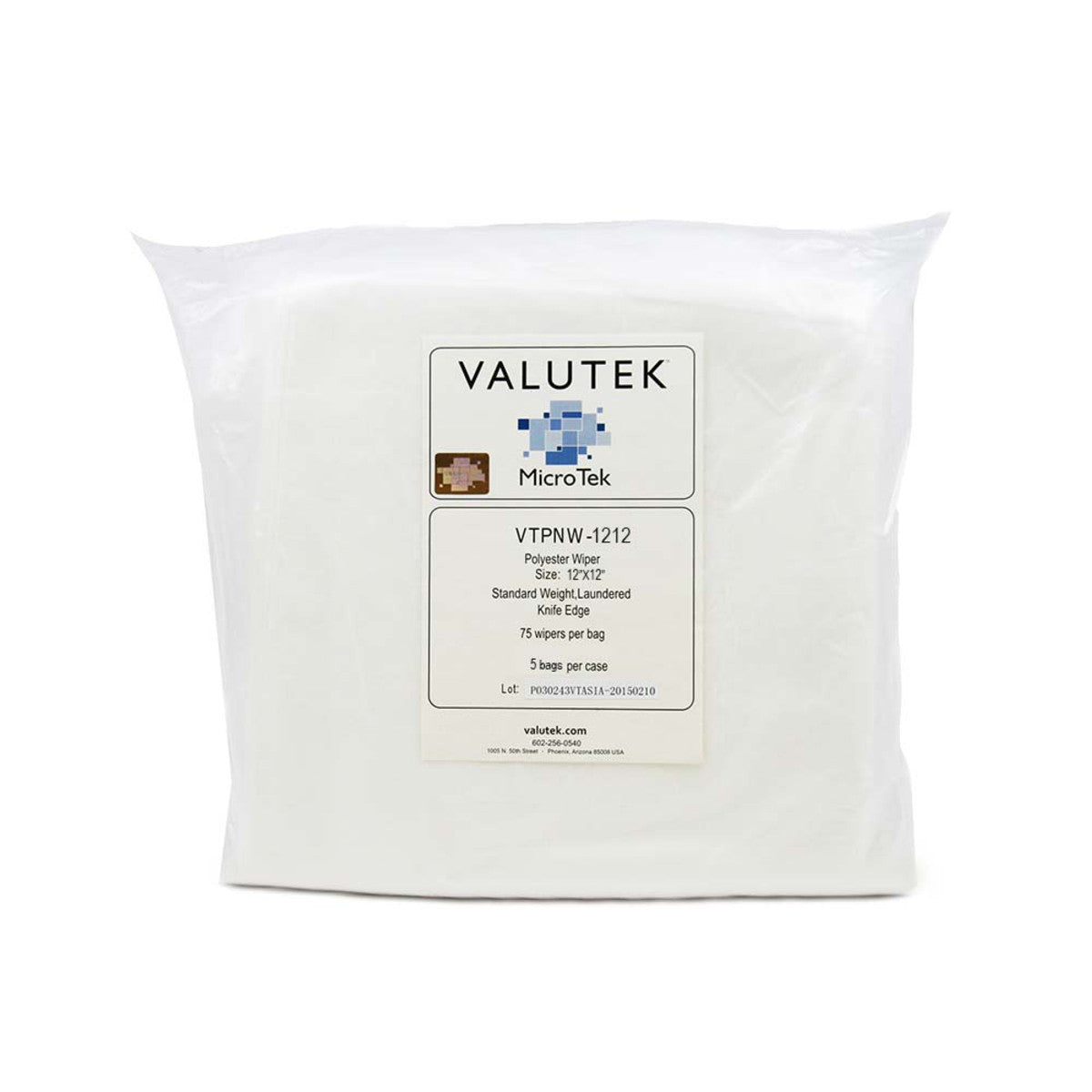 Valutek - Cleanroom Standard Weight Polyester Wiper, Cold Knife Cut ...