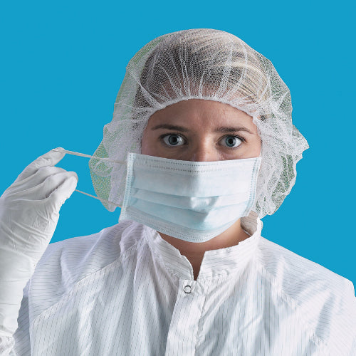Valutek - Mask, 3 Ply Polypropylene, Round Ear Loop, Blue or White ...